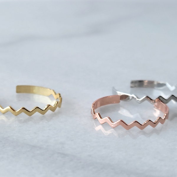 Zig Zag Ring - Etsy