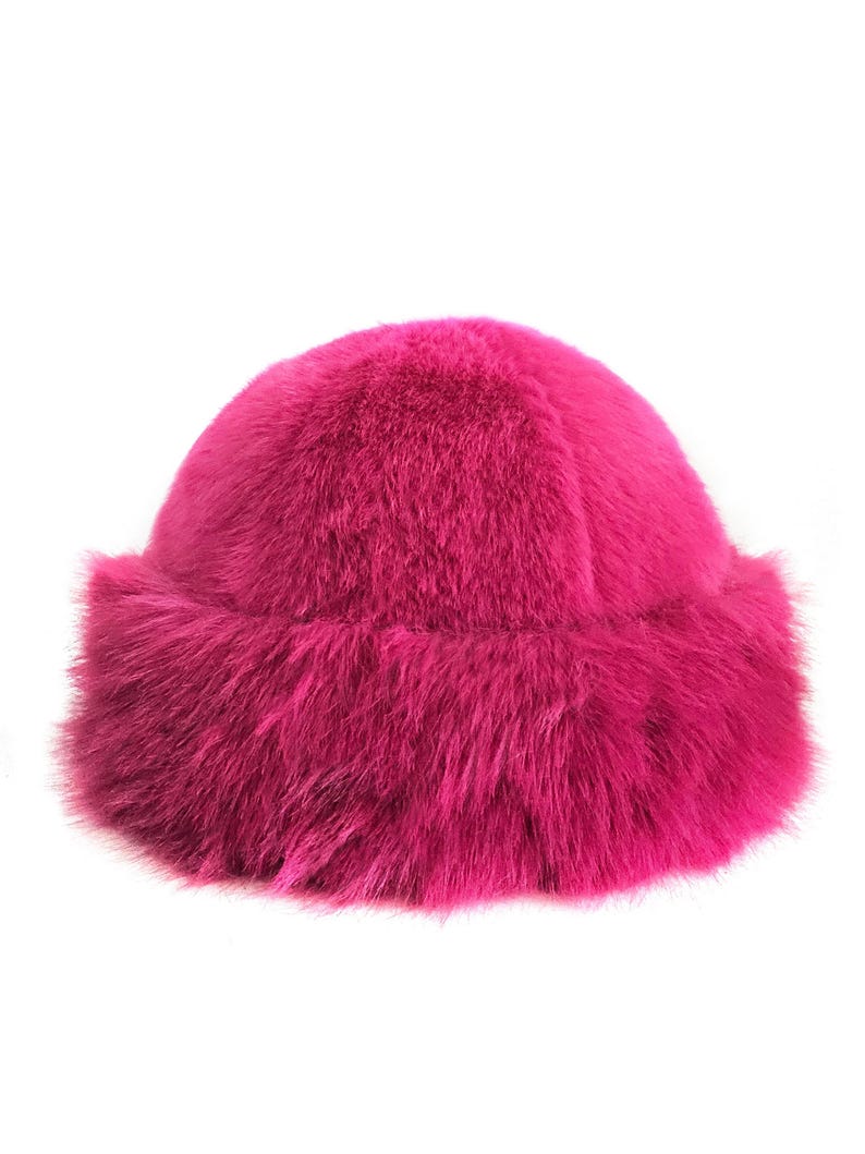 POLARIS Colorful Soft Vegan Fur Winter Hat - Etsy