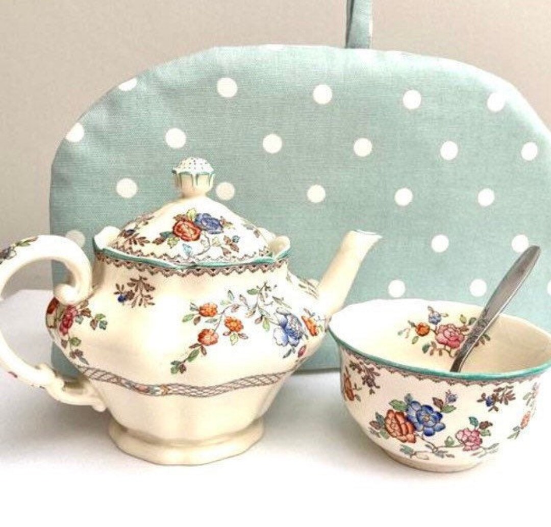 Spode Teapot and Sugar Bowl Set, 1960's Spode Copeland Audley Royal ...