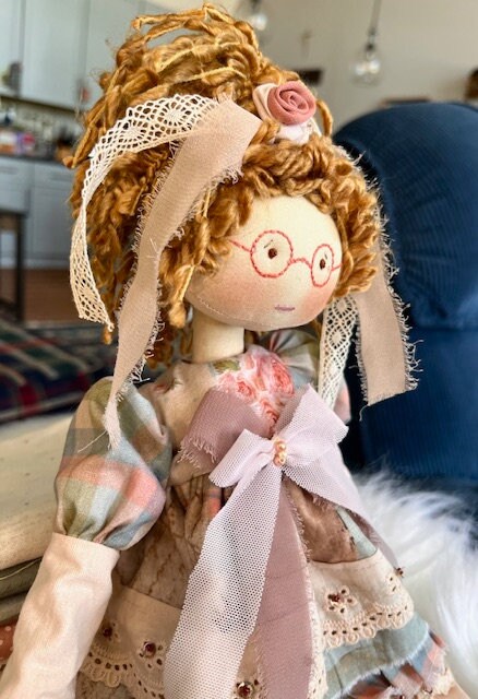 Beautiful Handmade 19 Fabric Doll, Exquisitely Crafted With so Many ...