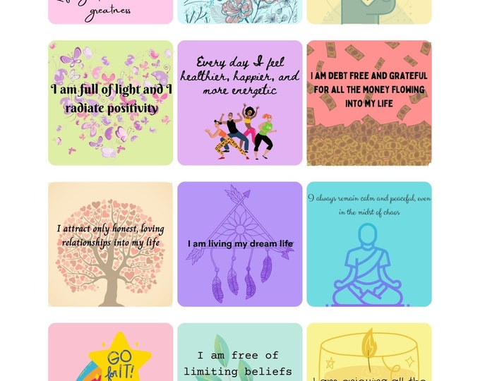 Printable Vision Board Quotes & Affirmations,vision Board Template ...
