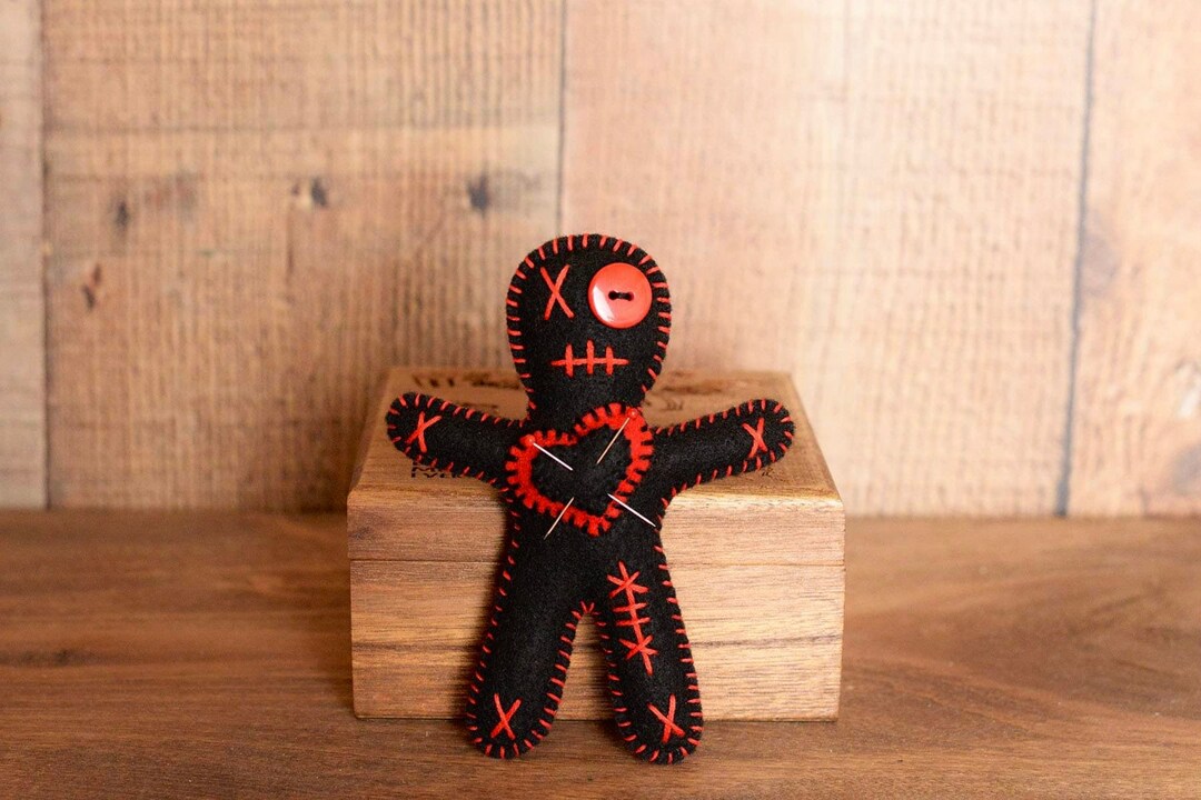 Voodoo Doll/voodoo Patch Doll/black and Red - Etsy