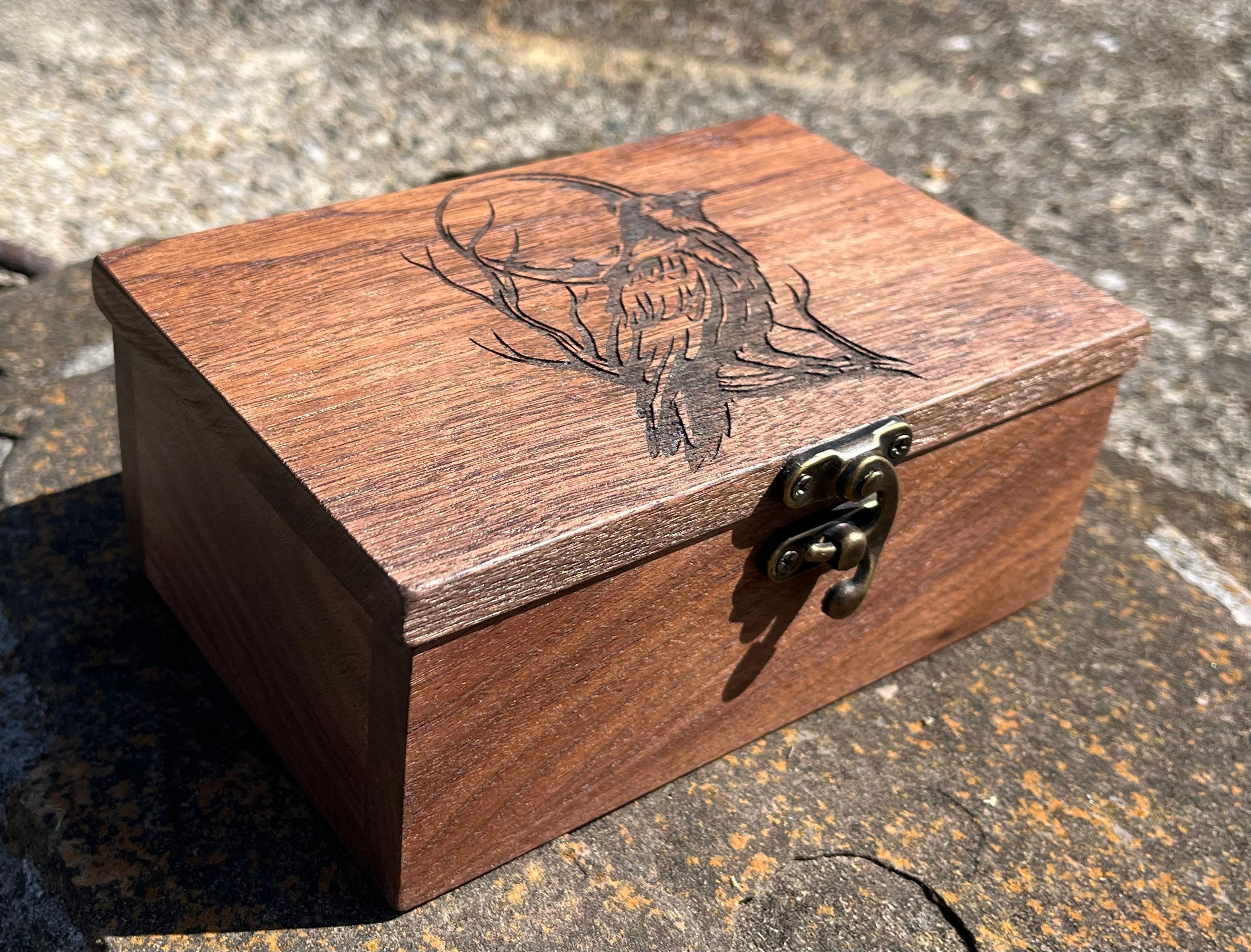 Raven Wood Box/raven Stash Box/keepsake Box/tarot Card Wood | Etsy