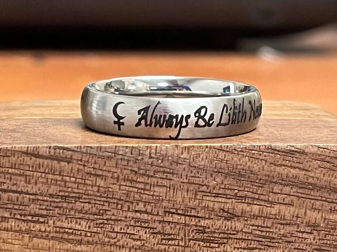 Engraved Lilith Stainless Steel Ring/lilith/personalized - Etsy