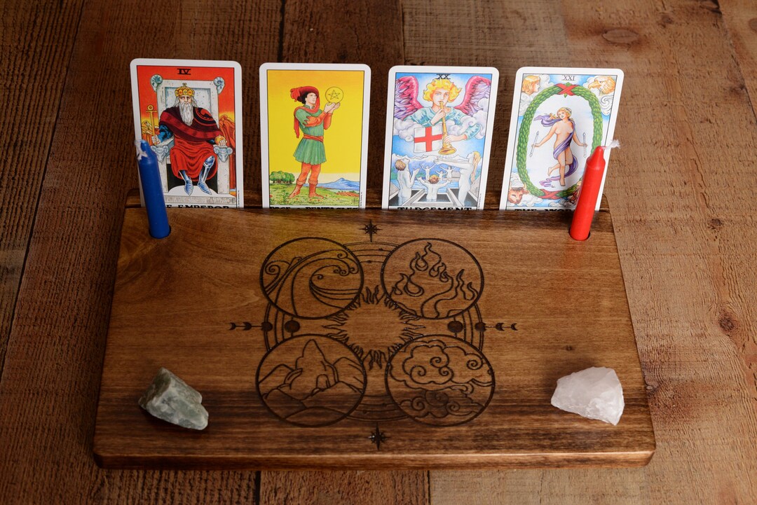 Tarot Card Altar / Four Elements / Altar Table / Tabletop Altar / Witch ...