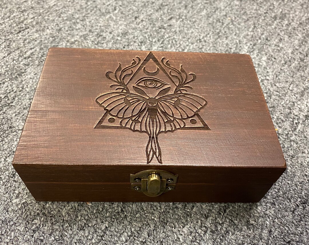 Mystical Eye Luna Moth Wood Box/mystical Eye Luna Moth Stash Box ...