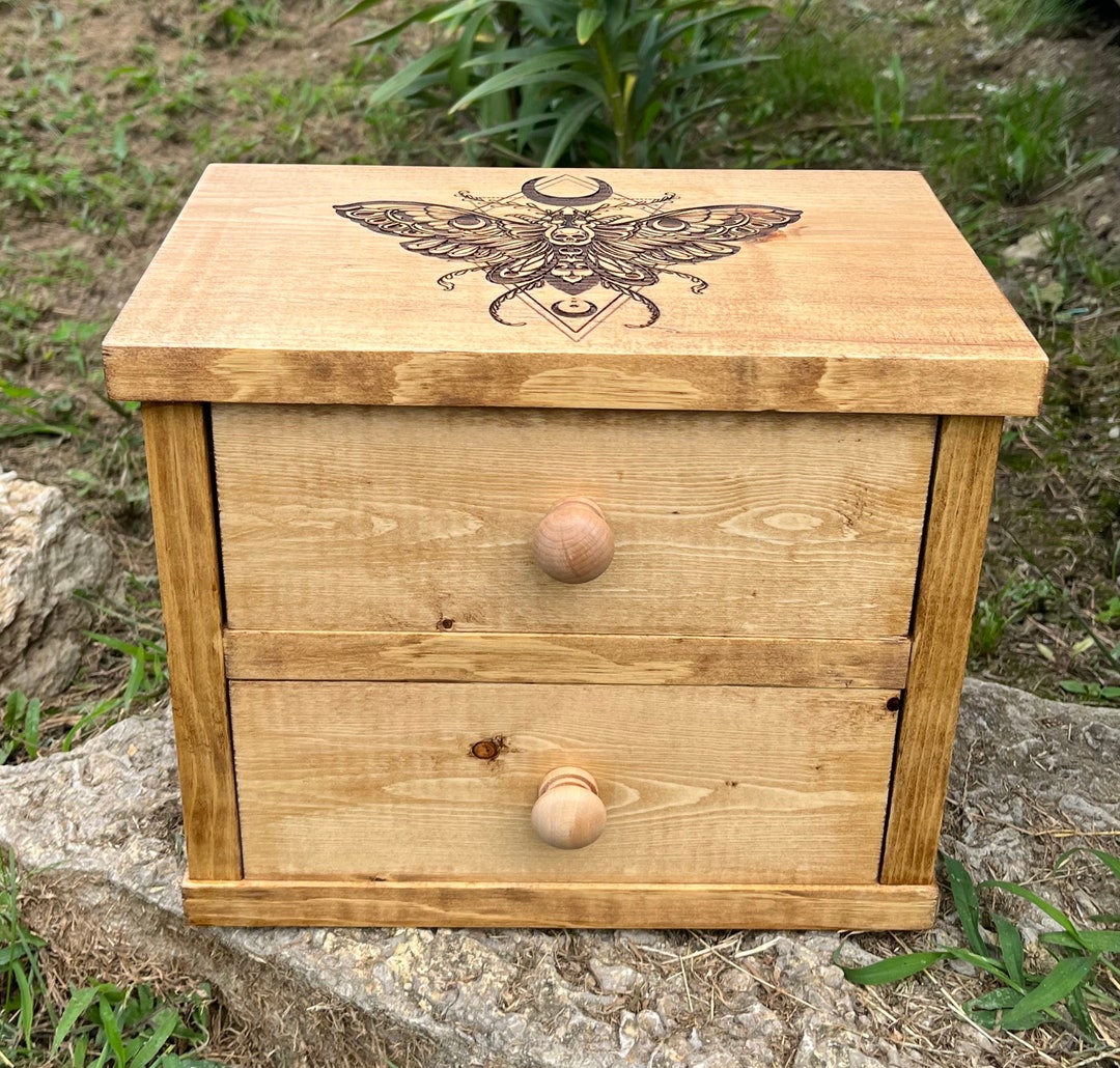 Death’s Head Moth Apothecary Cabinet/counter Top Cabinet With Drawers ...