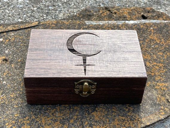 Lilith Black Moon Wood Box/lilith Black Moon Stash Box/lilith - Etsy