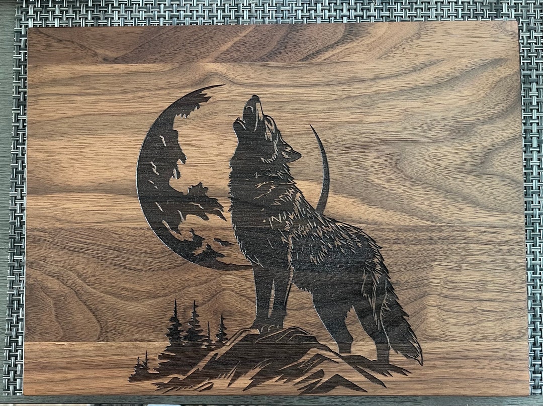 Kitchen Witch Wolf Cutting Board/walnut Hardwood Cutting Board - Etsy
