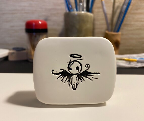 Fallen Angel Stash Tin/guitar Pick Tin/pill Container/small - Etsy