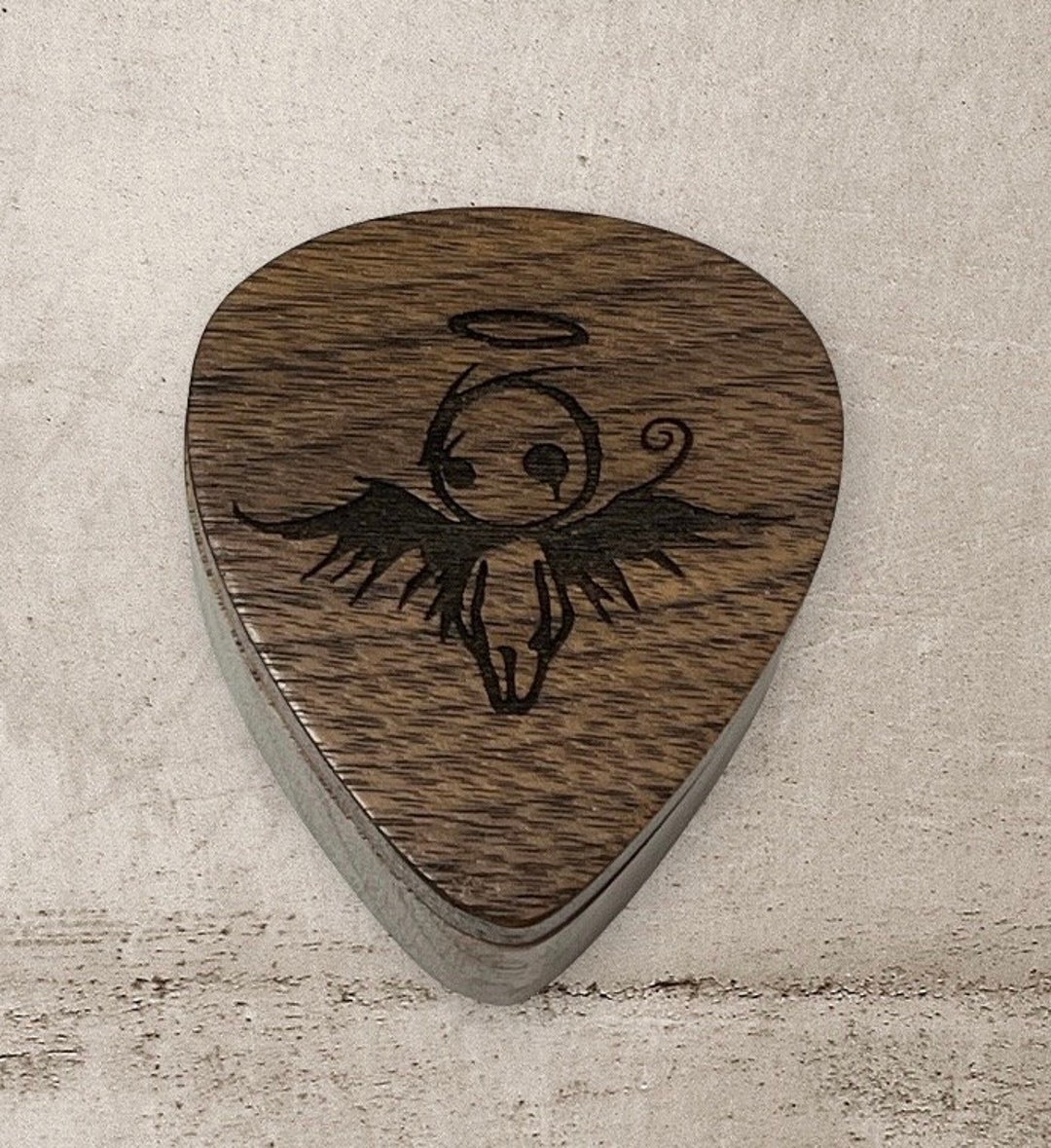 Fallen Angel Guitar Pick Box/wood Guitar Pick Box/ Hardwood Pick Box ...