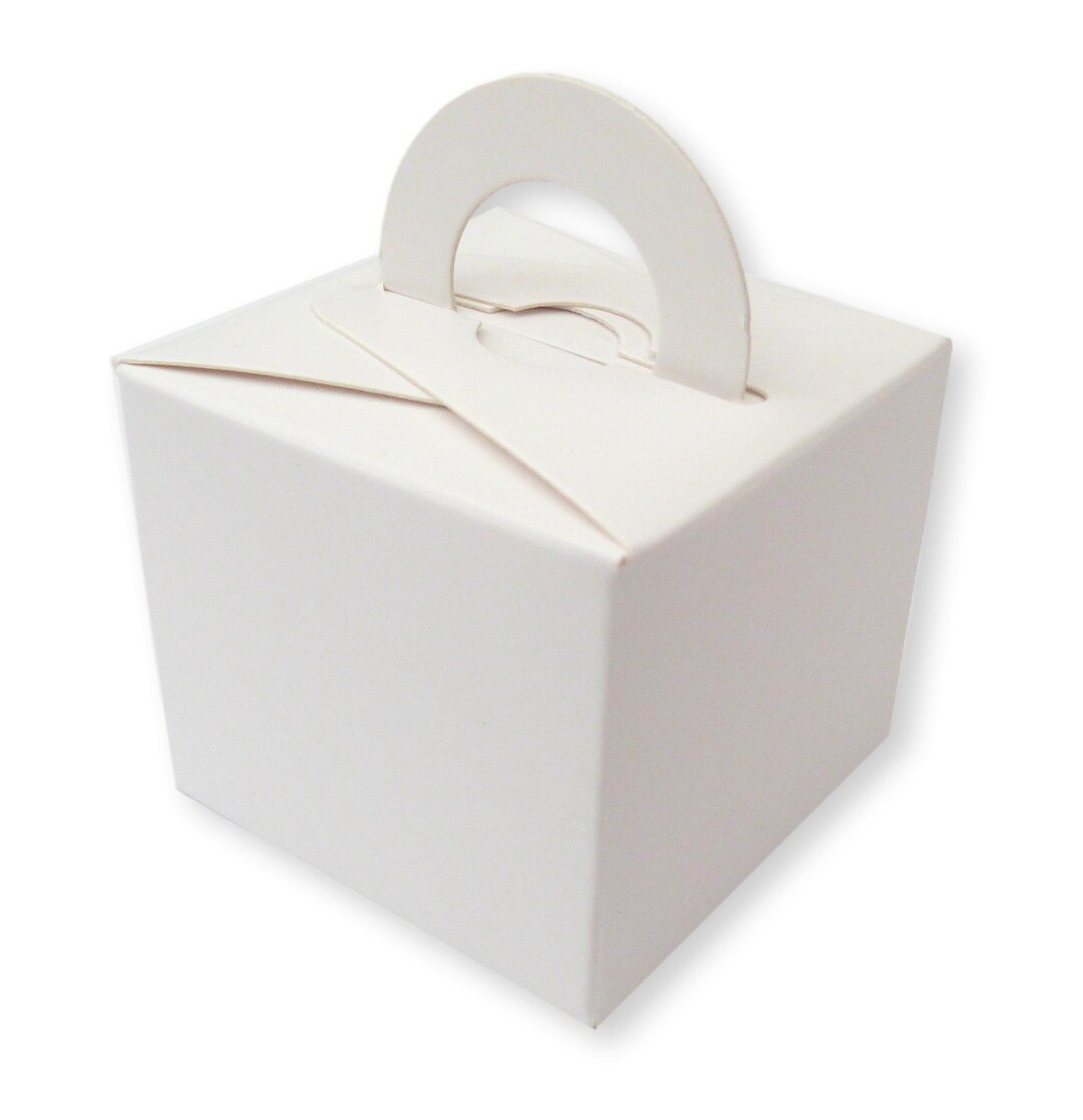 Pack of 50 White Balloon Weight Boxes. Gift Boxes, Party Favours ...