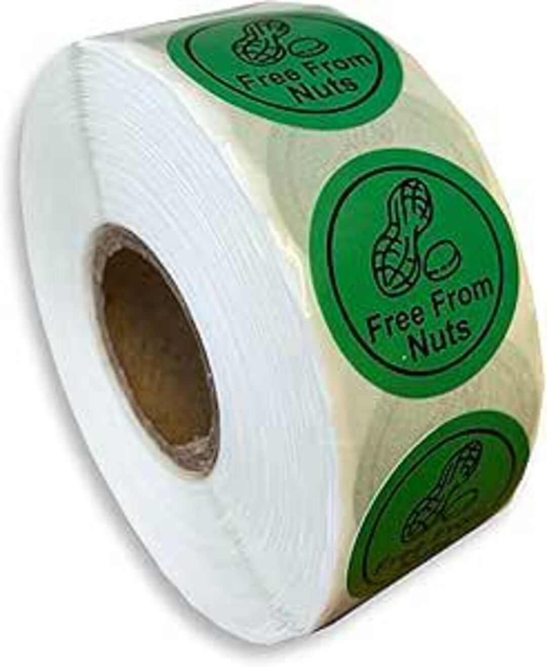 1 Roll of 25mm Free From Nuts Food Label Circle Dietary Label Dairy ...