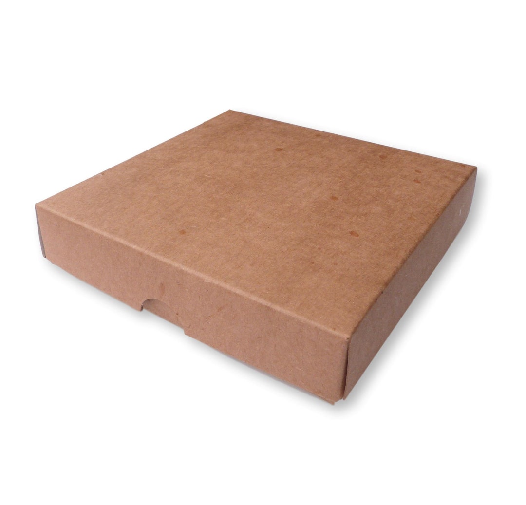 Pack of 5 - 5" X 5" X 1" Kraft Brown Gift Boxes, Greeting Cards ...