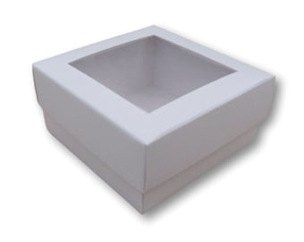 Pack of 10 8 X 4 White Gift Boxes With Window | Etsy