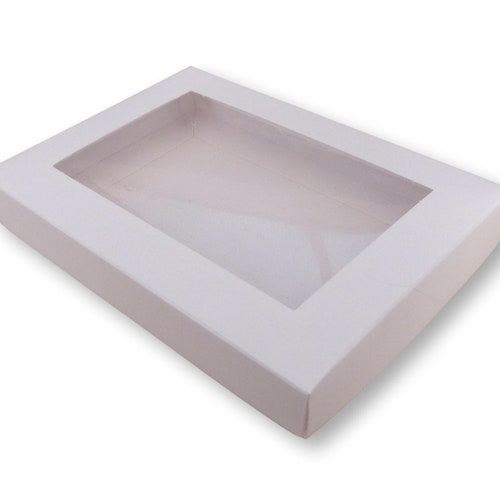 Pack of 10 8 X 4 White Gift Boxes With Window | Etsy