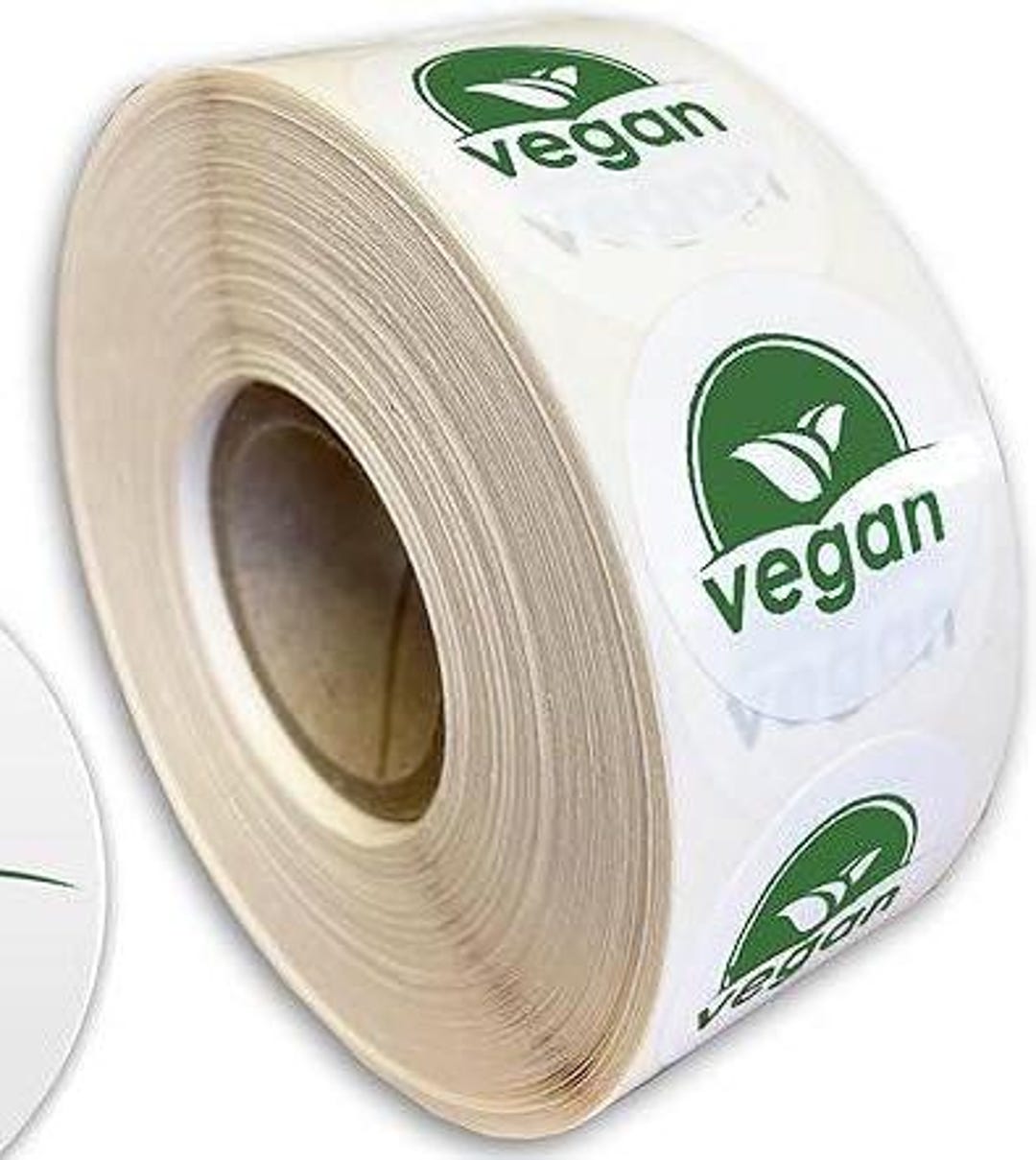 1 Roll of 25mm Vegan Food Label Circle Dietary Label Vegan ...
