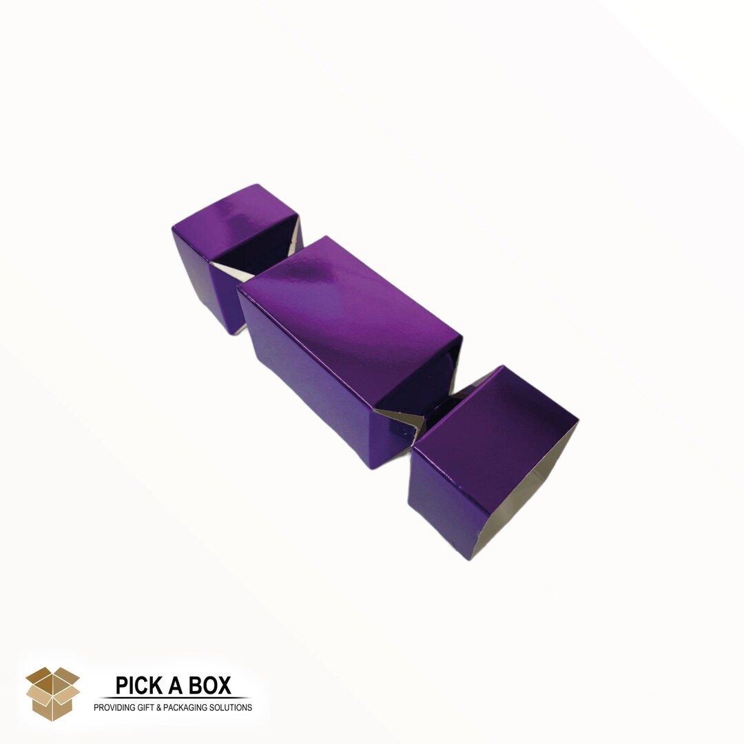 Pack of 10 Large Purple Cracker Gift Boxes, Christmas Crackers ...