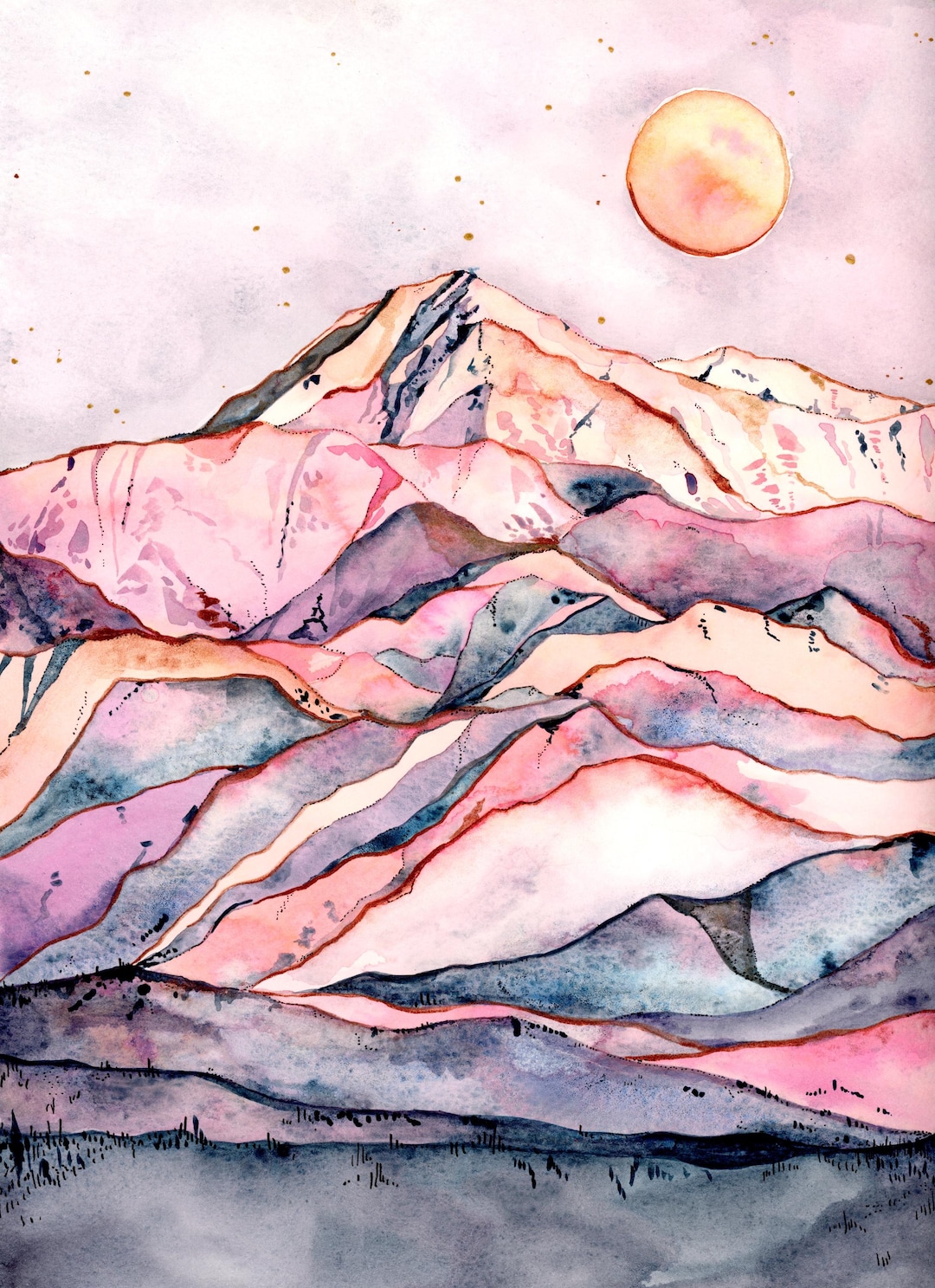 Alpenglow Sunrise- Denali - Etsy