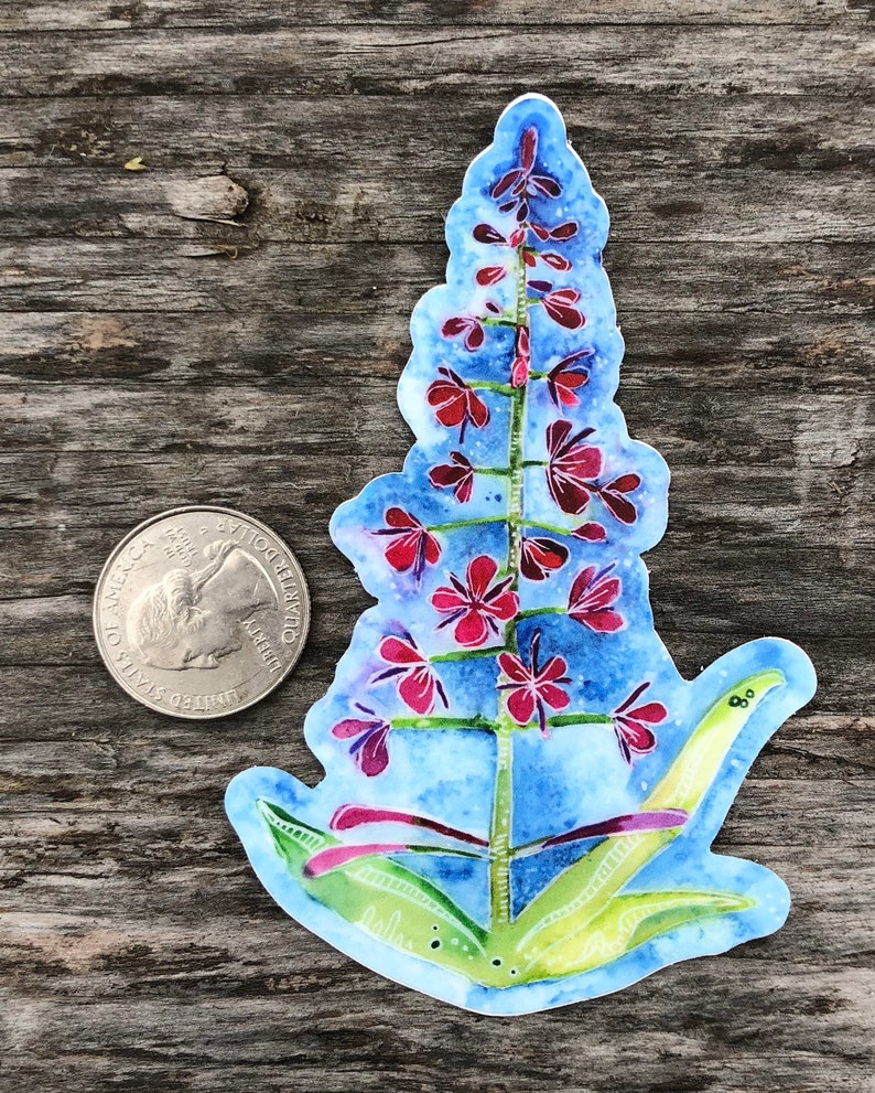 Fireweed Vinyl Sticker - Etsy