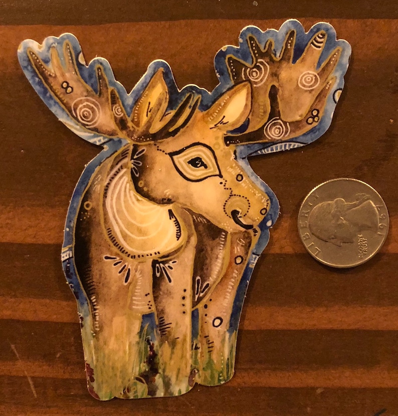 Moose Vinyl Sticker | Etsy