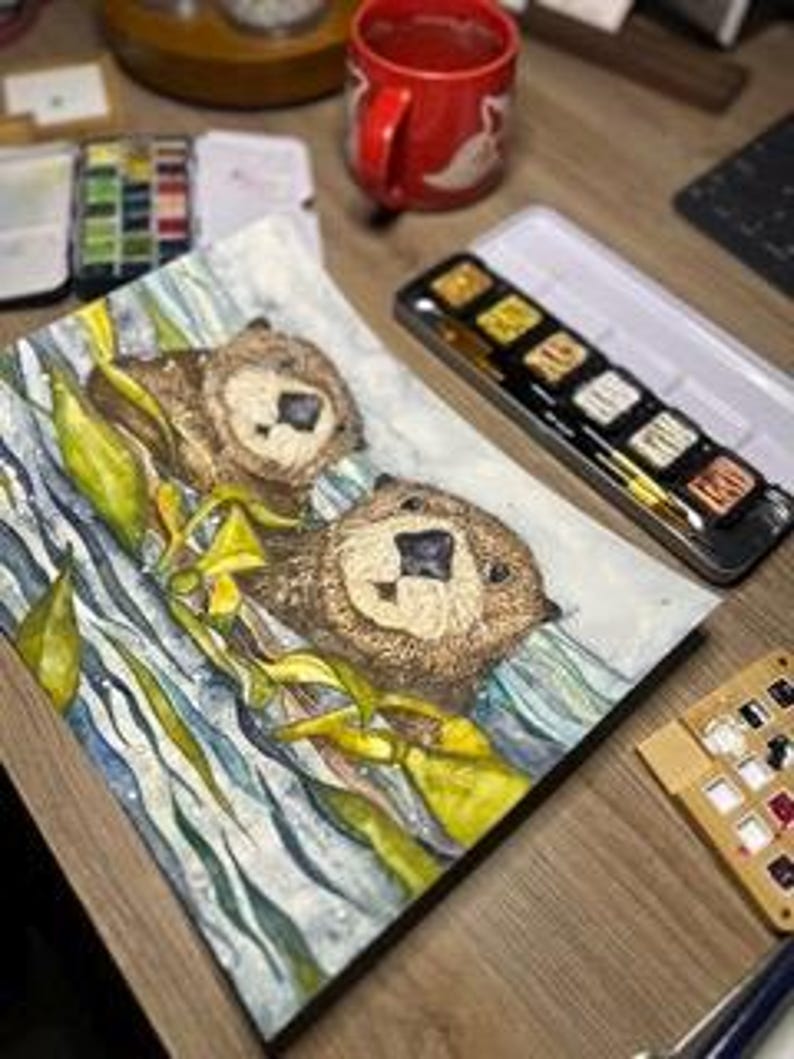 Double Trouble- Sea Otters - Etsy
