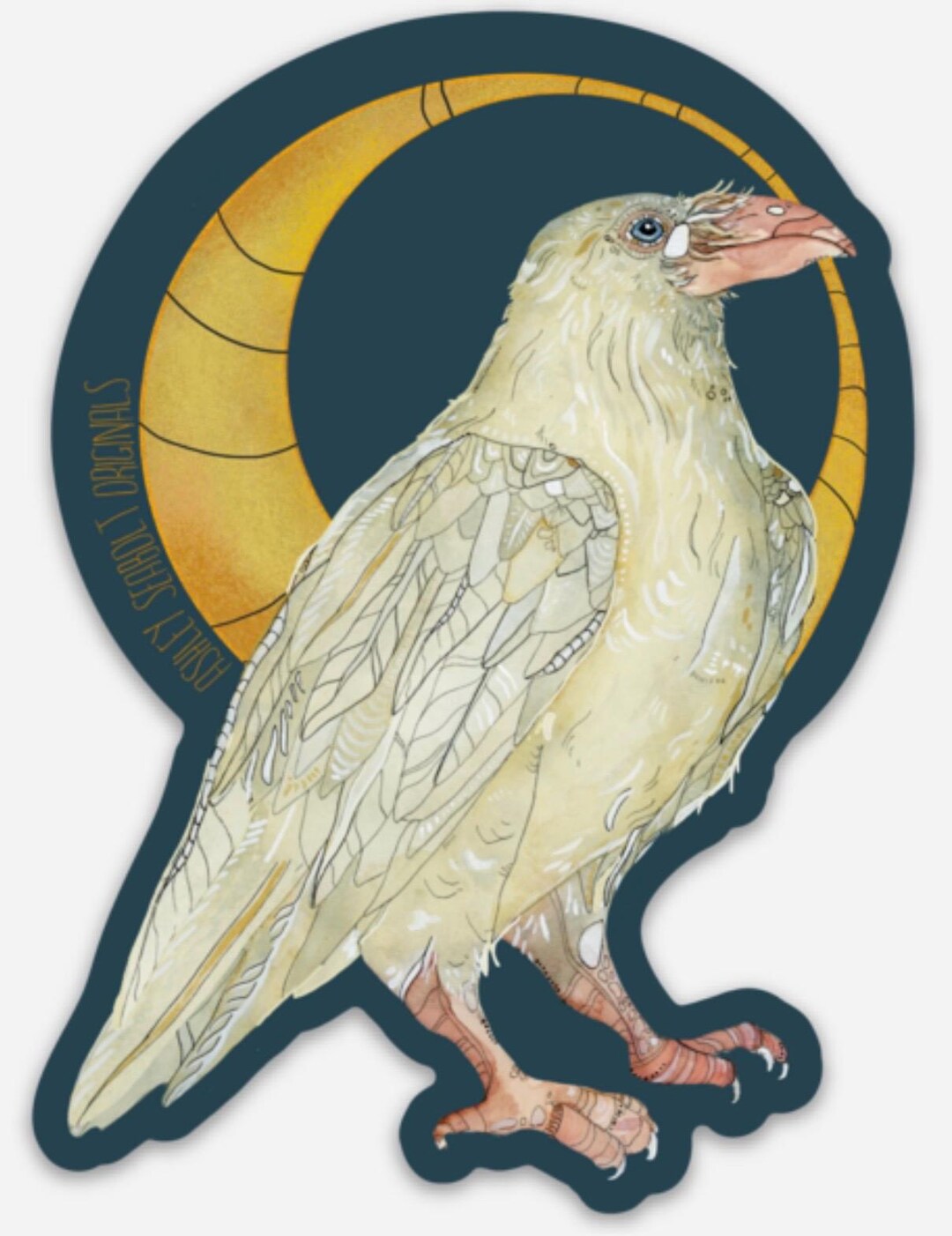 White Raven Vinyl Decal - Etsy