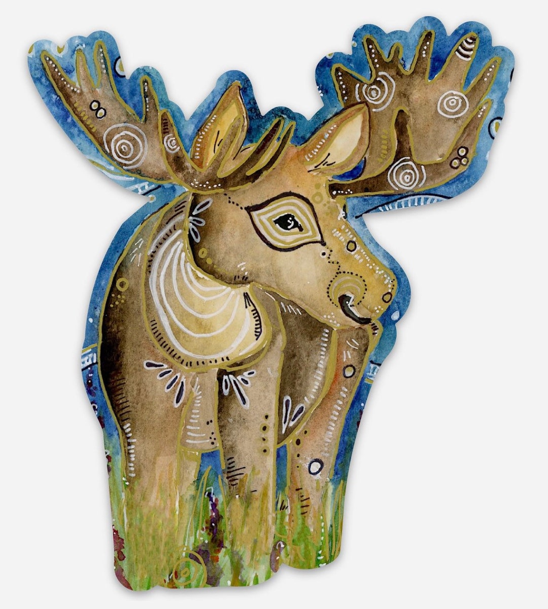 Moose Vinyl Sticker - Etsy
