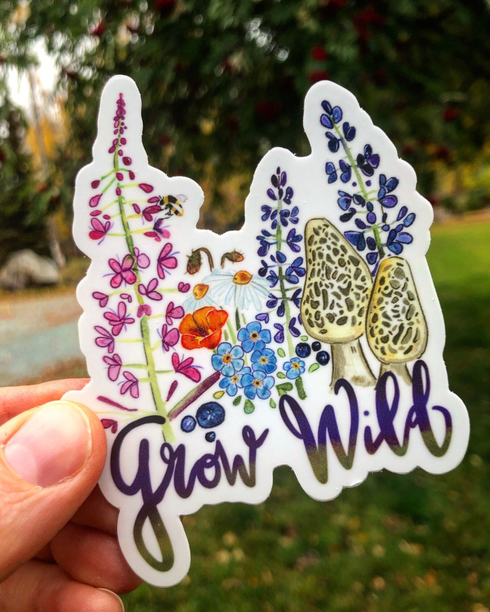 Grow Wild Vinyl Decal - Etsy