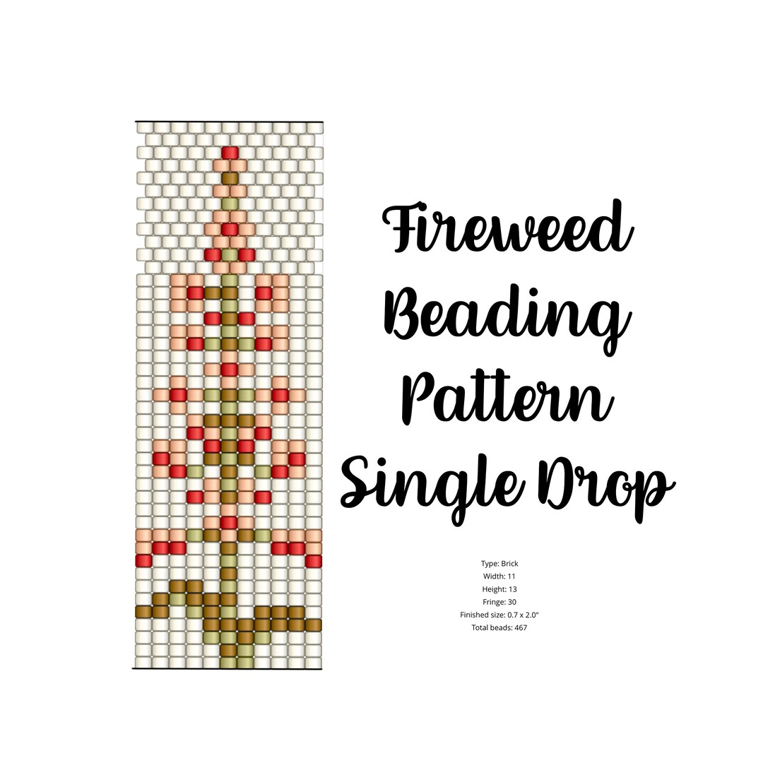 Fireweed Single Drop Beading Pattern - Etsy