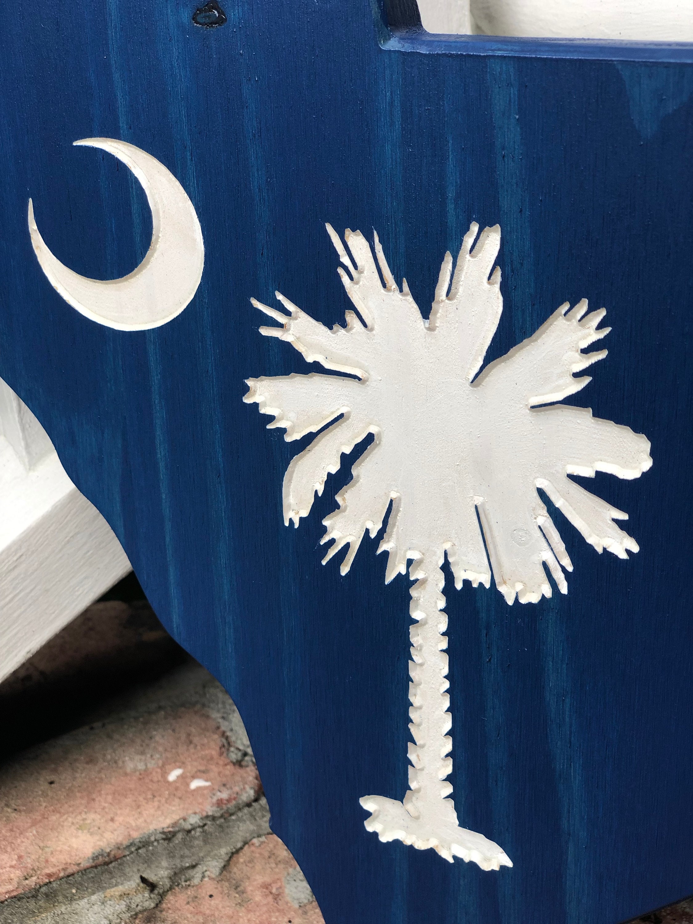 South Carolina SC State Flag ,wood Sign, Wall Hanging With Palmetto ...