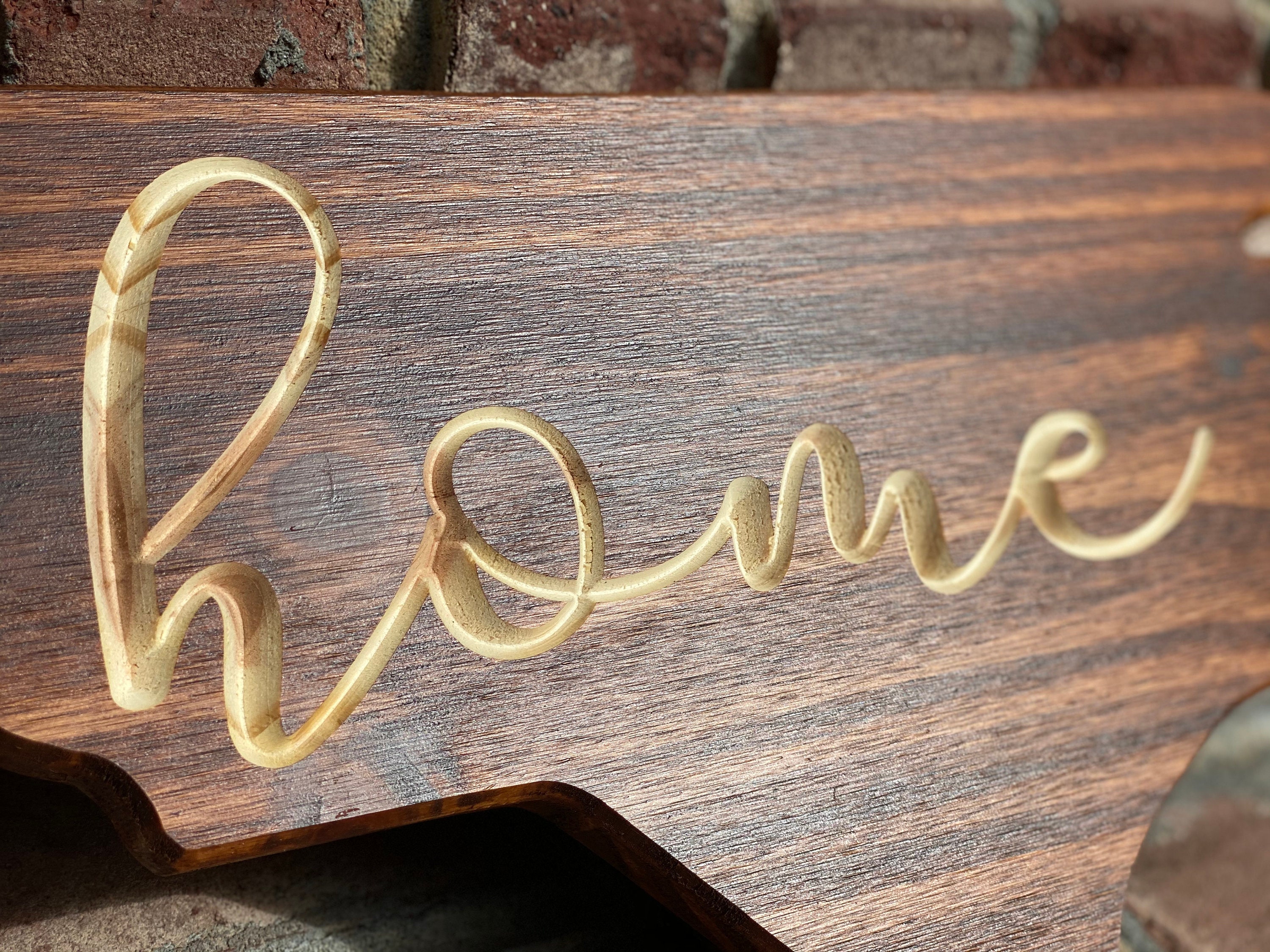 NC North Carolina Wooden Home Sign, Housewarming Gift, Real Estate ...