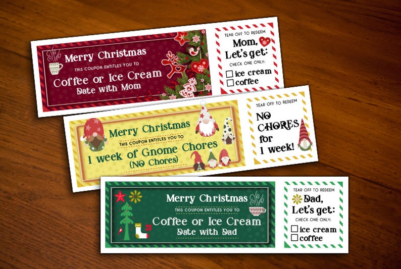 Merry Christmas Coupons Stocking Stuffers - Etsy