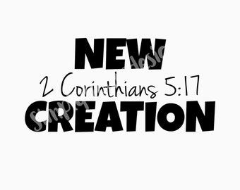 Bible Verse Cards-therefore, If Anyone is in Christ, He is a New ...