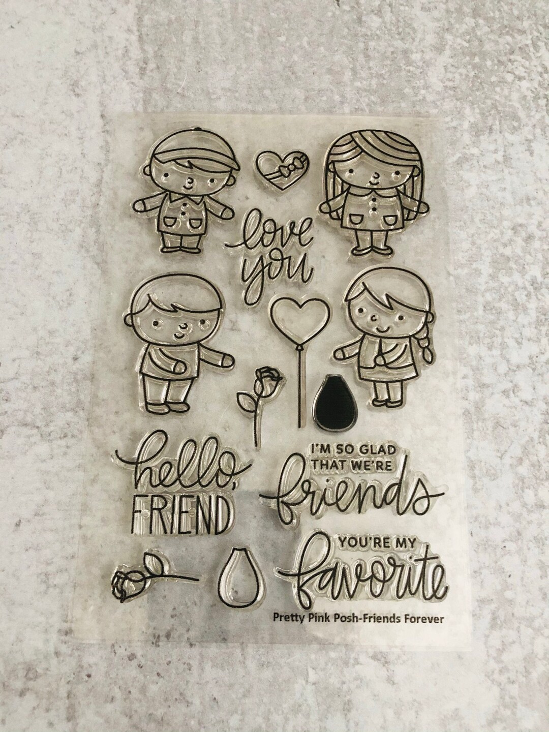 Pretty Pink Posh - Friends Forever Stamps Only - Etsy