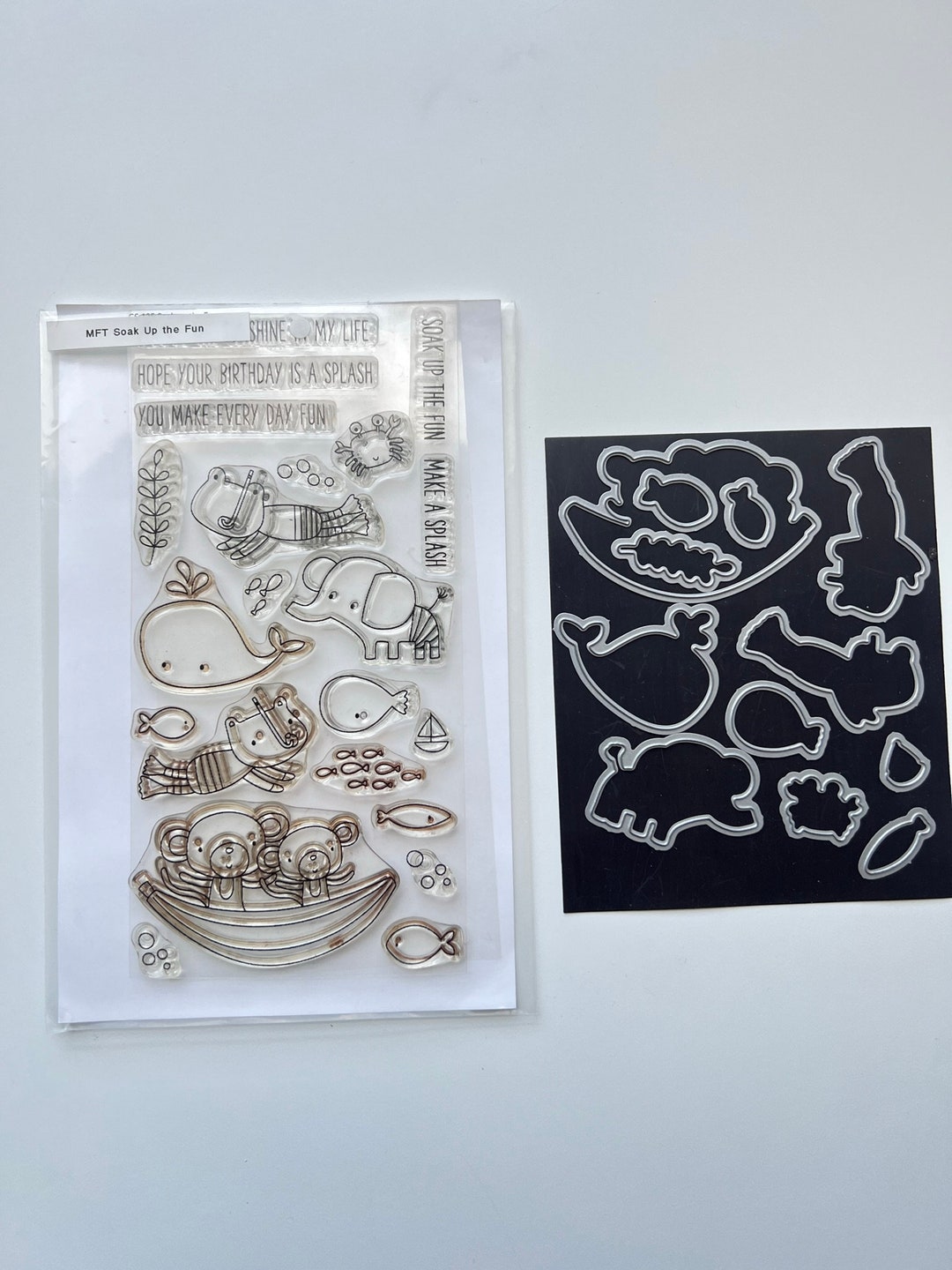 My Favorite Things (MFT) - Soak up the Fun Stamps and Dies - Etsy