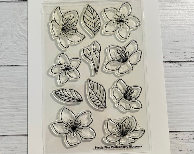 Pretty Pink Posh - Cherry Blossom Stamps Only - Etsy