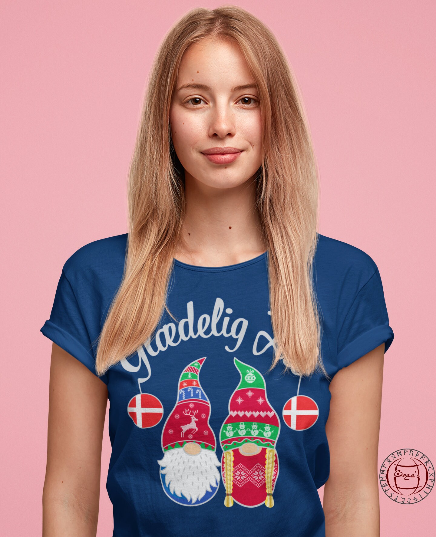 Glaedelig Jul Shirt, Danish Merry Christmas, Denmark Tomte Elf Gnome ...