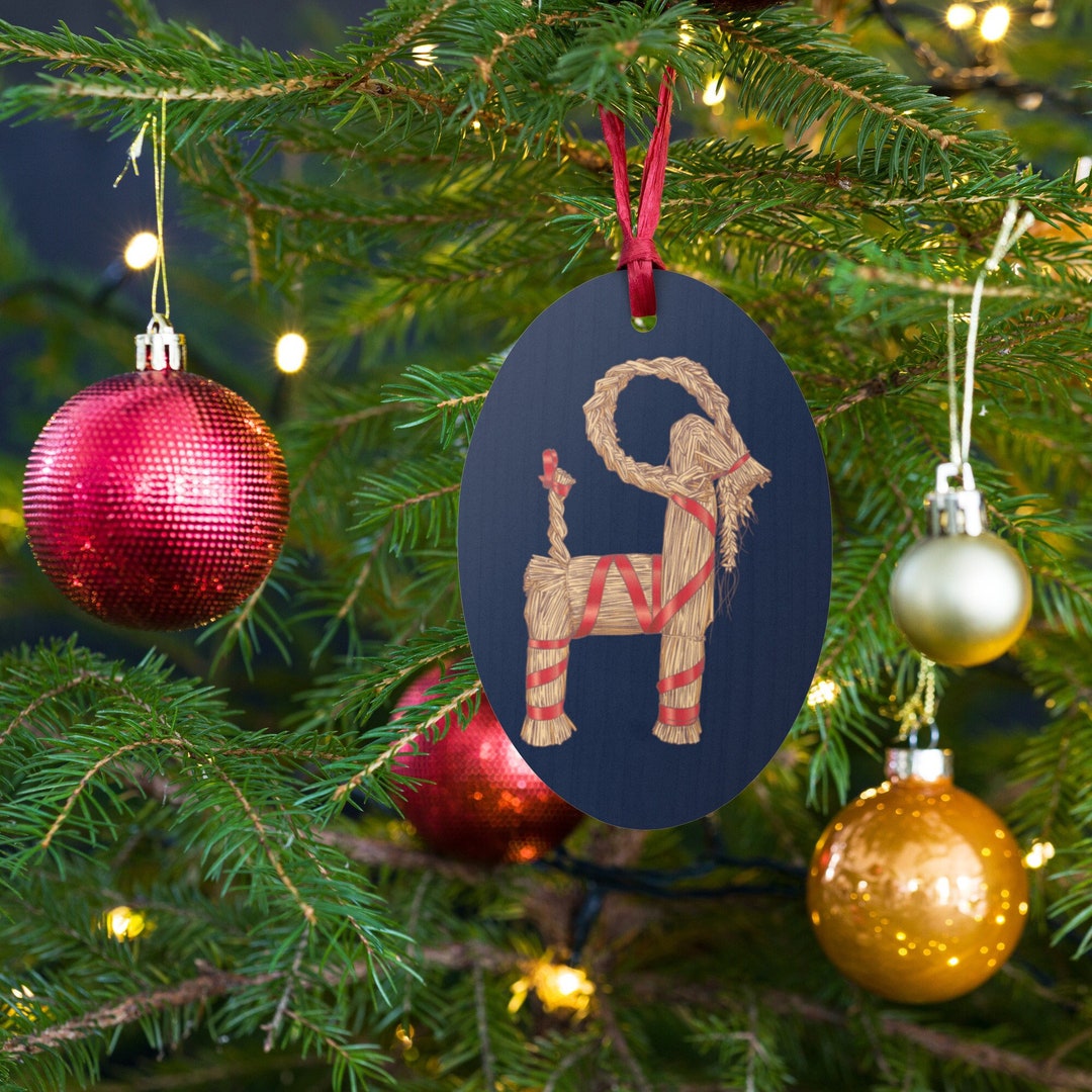 Yule Goat Ornament, Julbock, Straw Yule Goat, Scandinavian Wooden ...