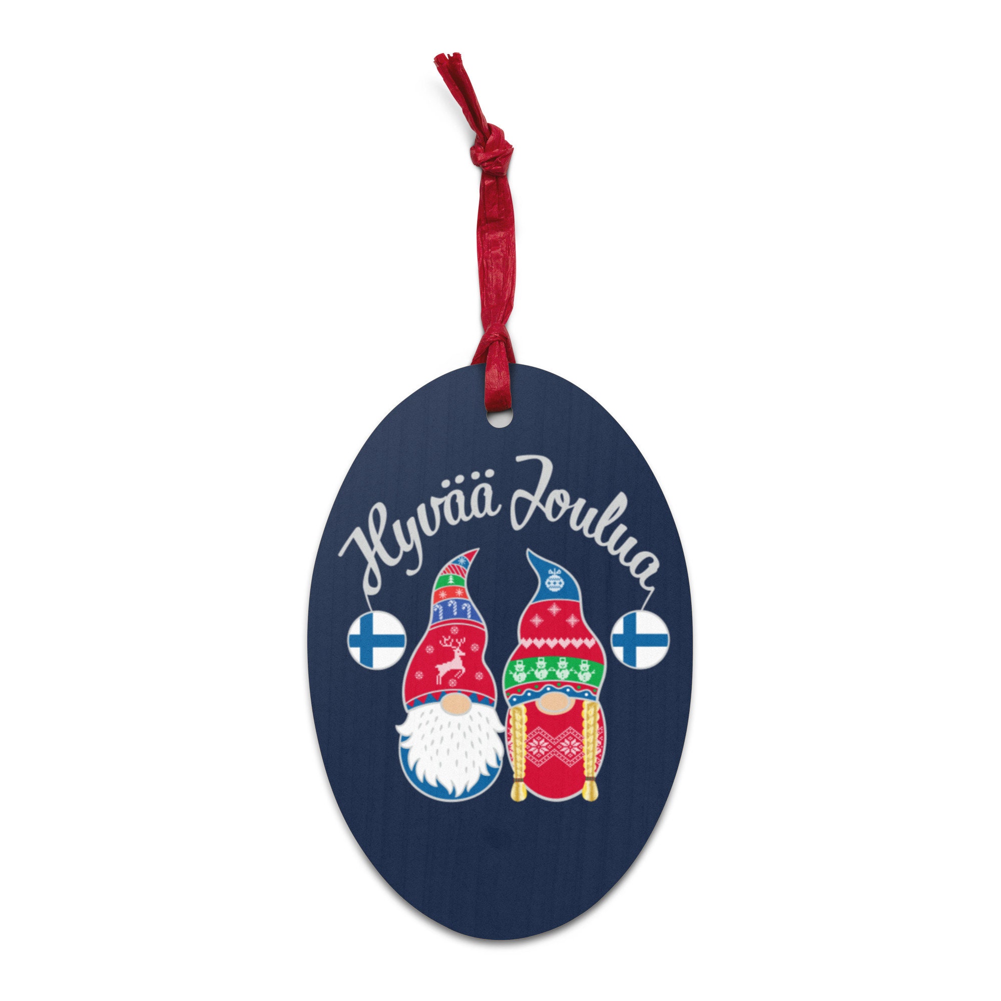 Hyvaa Joulua Ornament Finnish Merry Christmas Finland Tonttu - Etsy