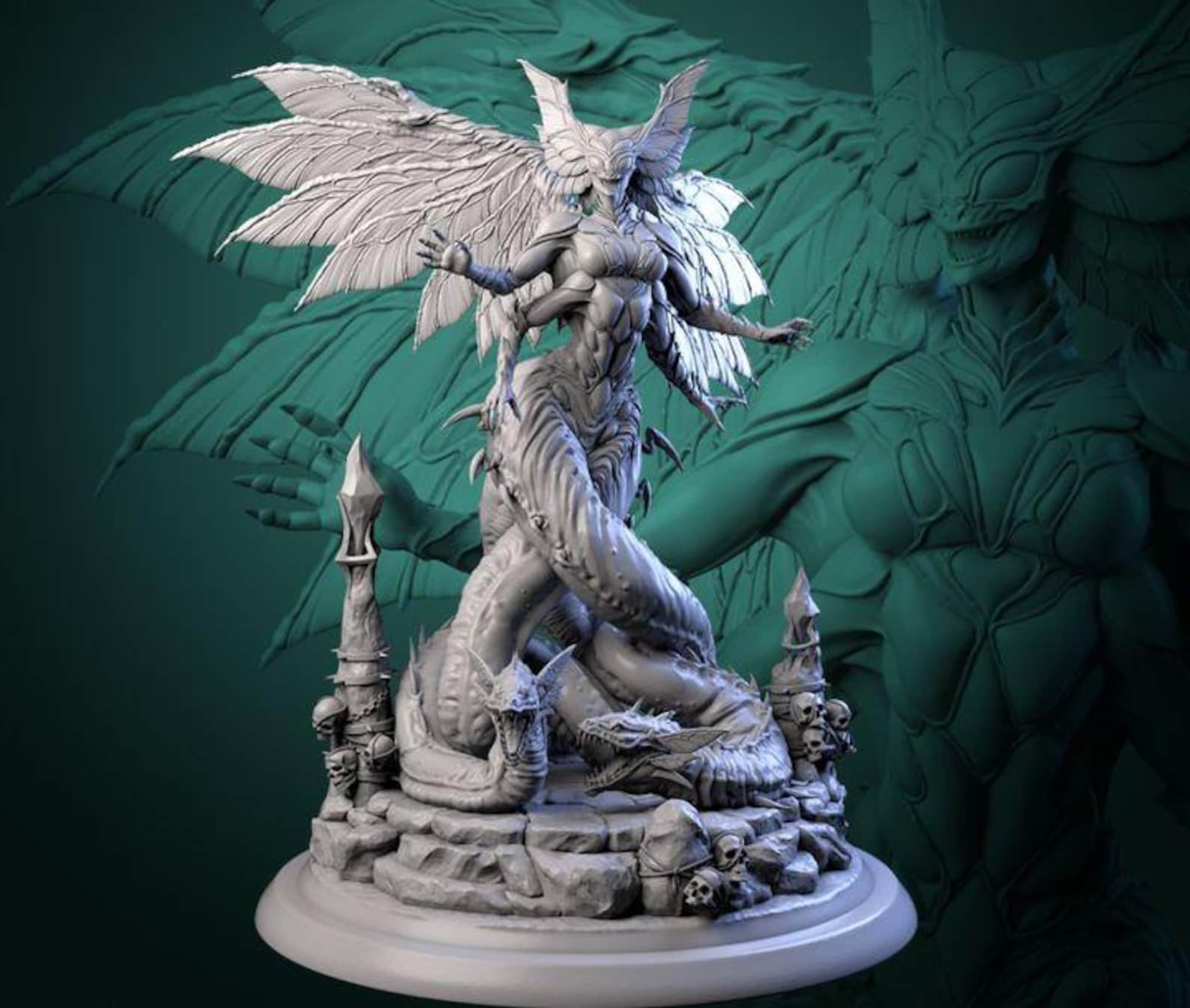 Chimera Harpy - Demon Abomination - Beast Queen - Fey Demon ...