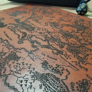 Dungeons and Dragons Leather Map of Faerun - Etsy