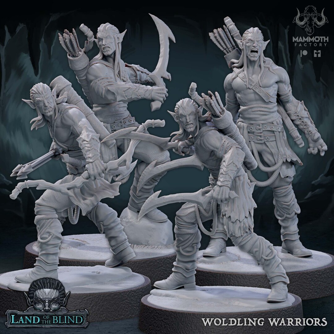 Scouting Drow Mini: 32mm D&D Woldling Warrior Miniature - Underdark ...
