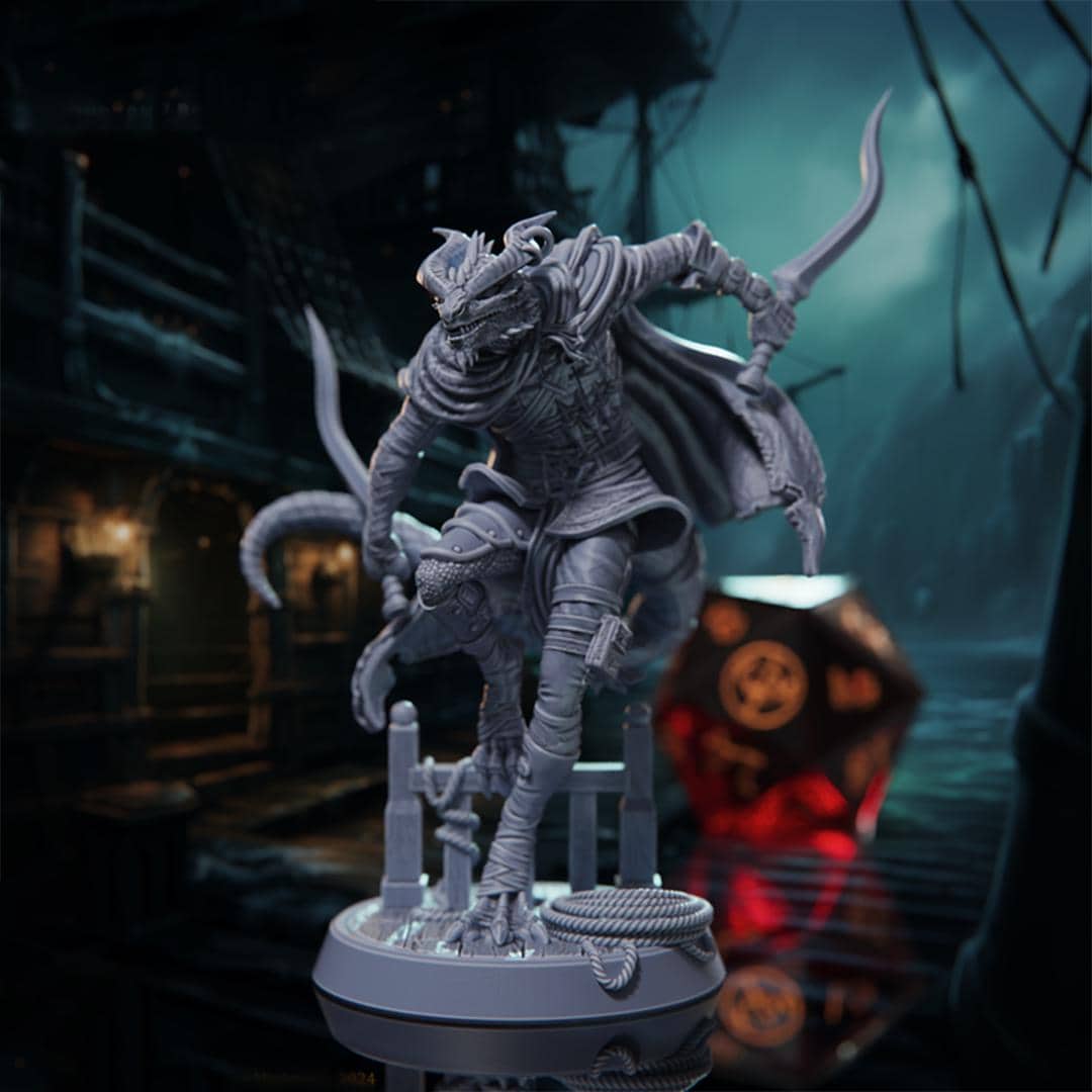 Dnd Dragonborn Rogue Mini - Dragon Assassin - Dragonfolk Scout ...