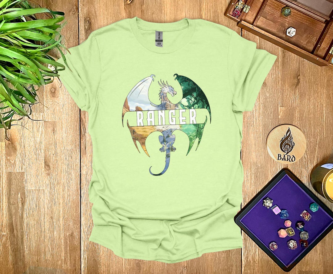 Ranger Dragon Silhouette Tshirt - Dnd Shirt - Dungeons and Dragons Tee ...