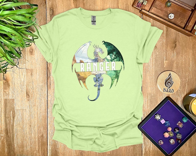 Ranger Dragon Silhouette Tshirt Dnd Shirt Dungeons and Dragons Tee Dnd ...