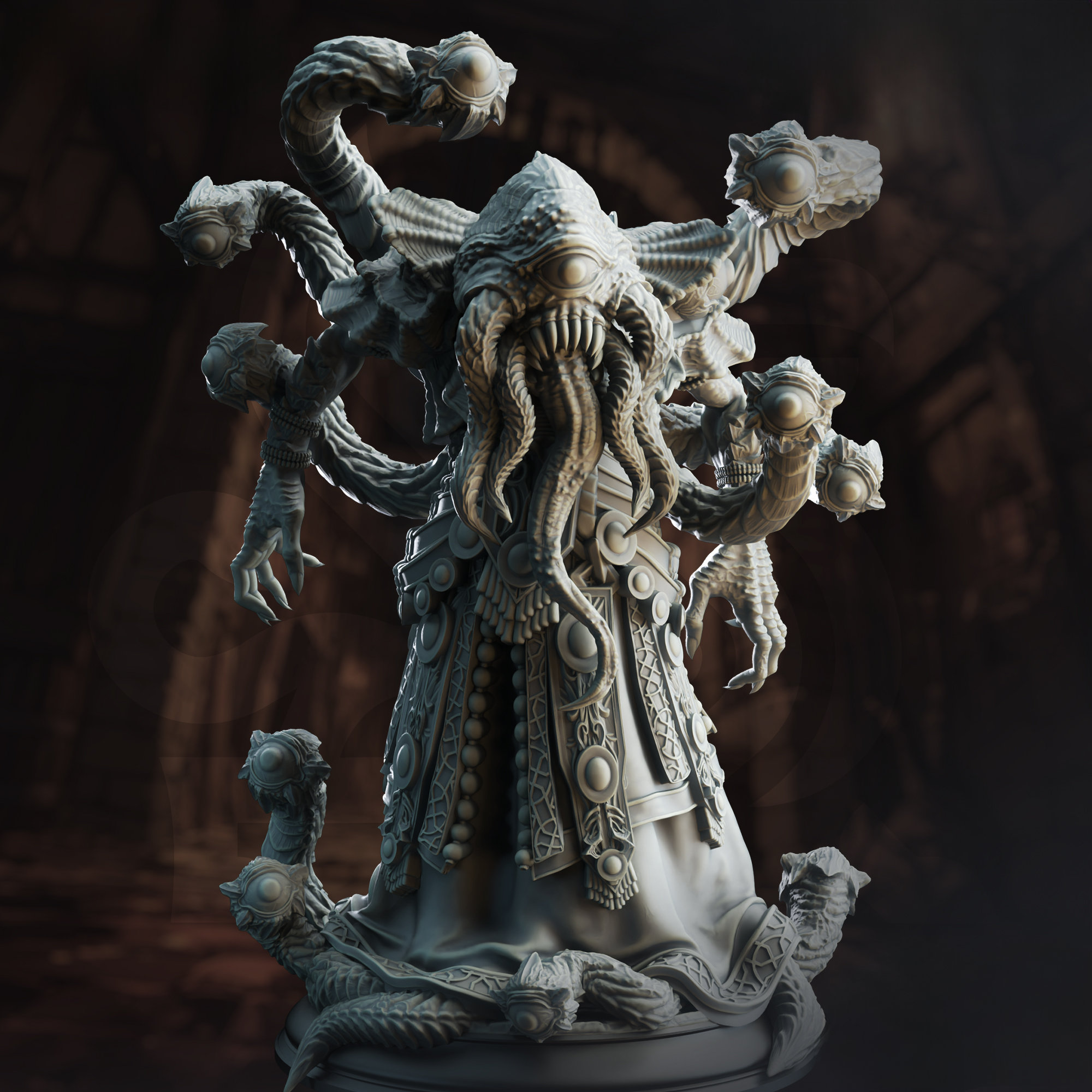 Eldritch Beholder // Aberrant Flayer // Void Abomination // Dnd Mini - Etsy