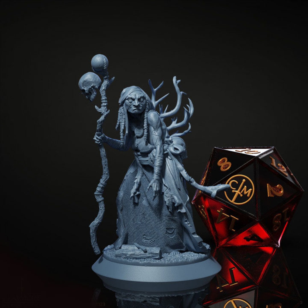 Swamp Witch // Green Hag // Voodoo Priestess // Dnd Mini - Etsy