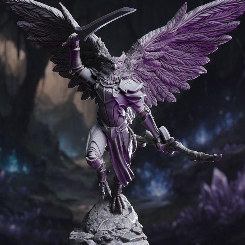 Dnd Owlkin Paladin Mini - Owlfolk Fighter - Owl Champion - Woodland ...
