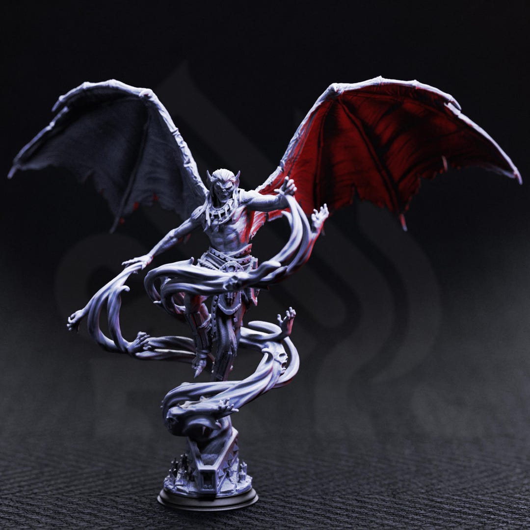 Dnd Shapeshifted Vampire Mini - D&D Dhampir BBEG 32mm - Elder Vampyr ...